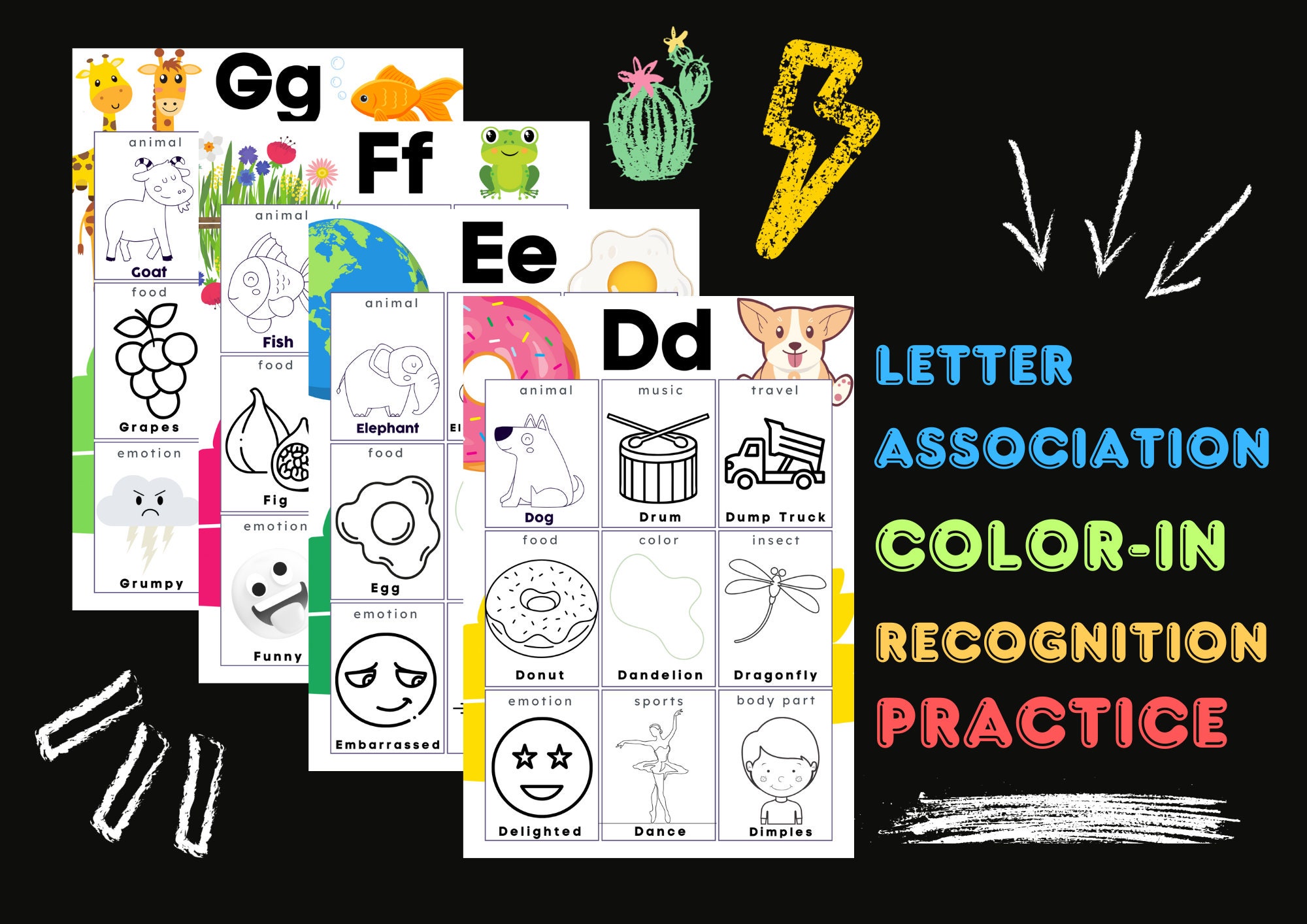 Alphabet Children's Workbook Printable Bundle | Learn + Practice ...