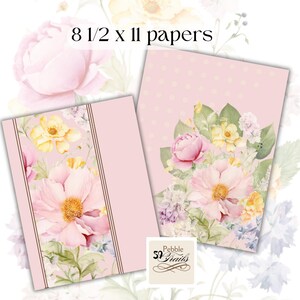 Floral Junk Journal Scrapbook Paper: Bouquets of Love (digital Download ...