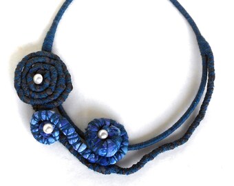 Textile Necklace - Etsy