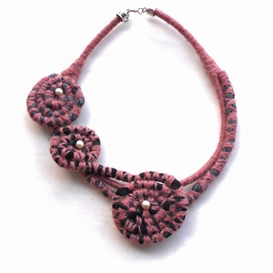 Textile Necklace Fabric Necklaces for Women Zero Waste - Etsy