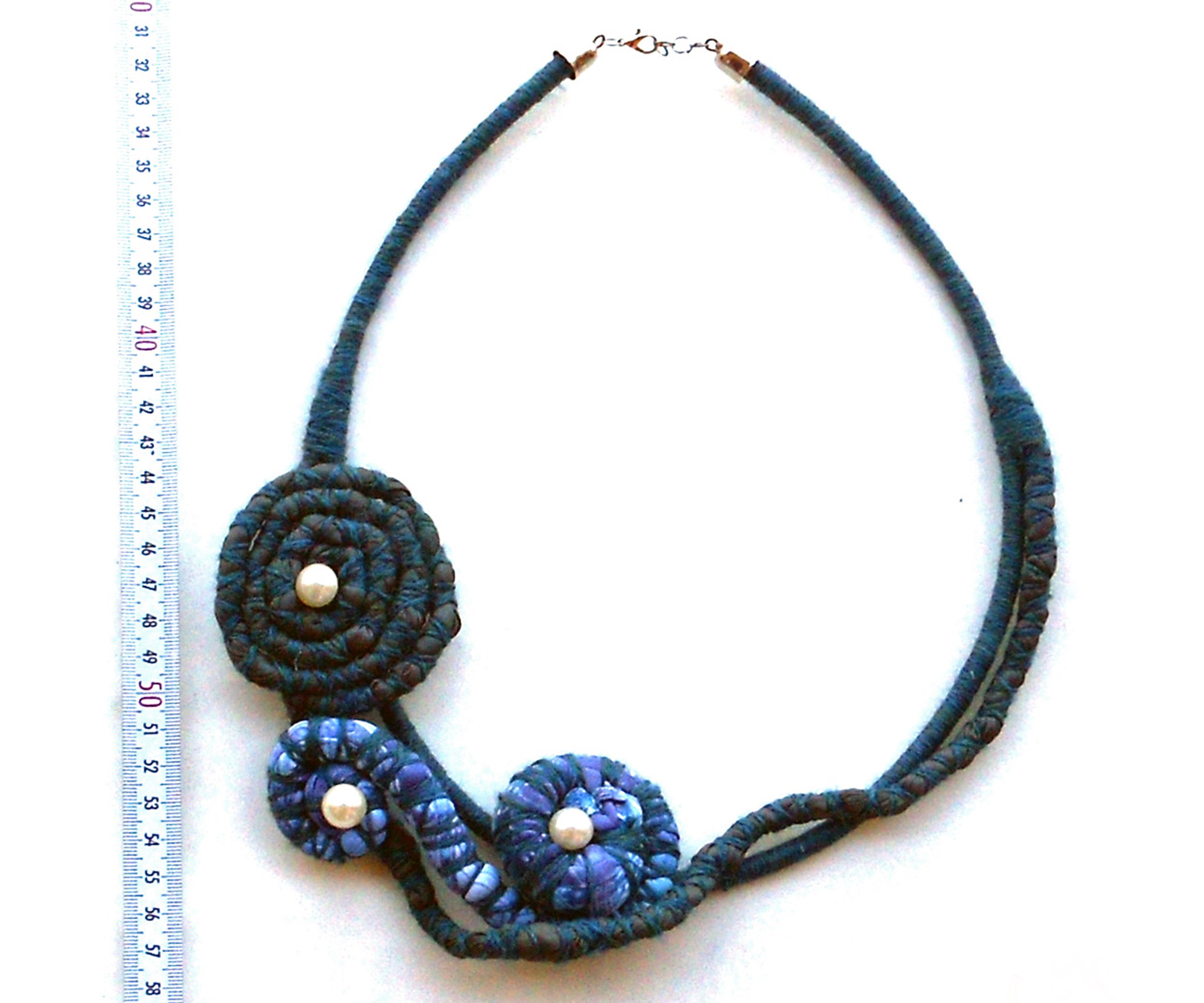 Textile Necklace Fabric Necklaces for Women Zero Waste - Etsy