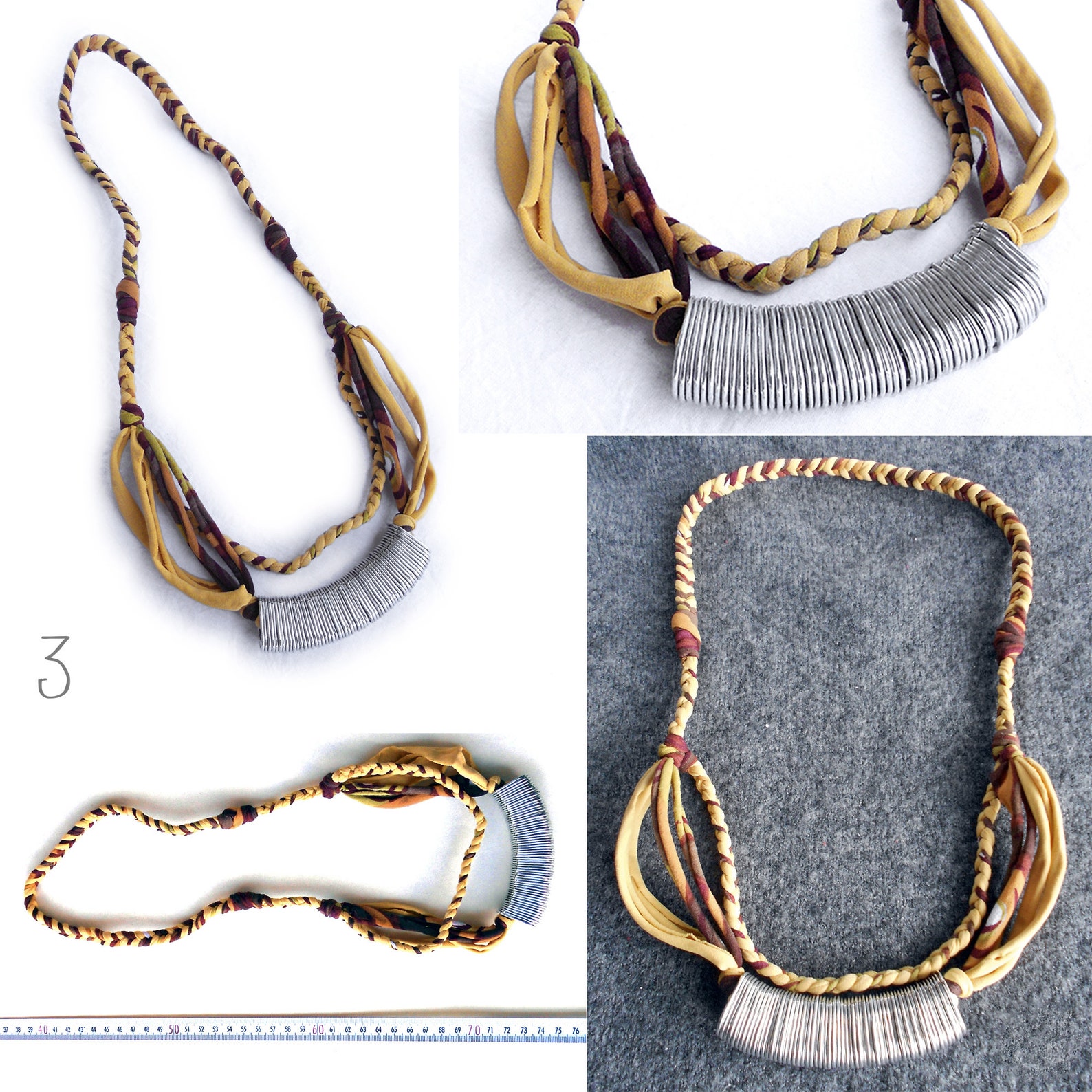 Pull Tabs Textile Necklaces for Women Fabric Necklace - Etsy