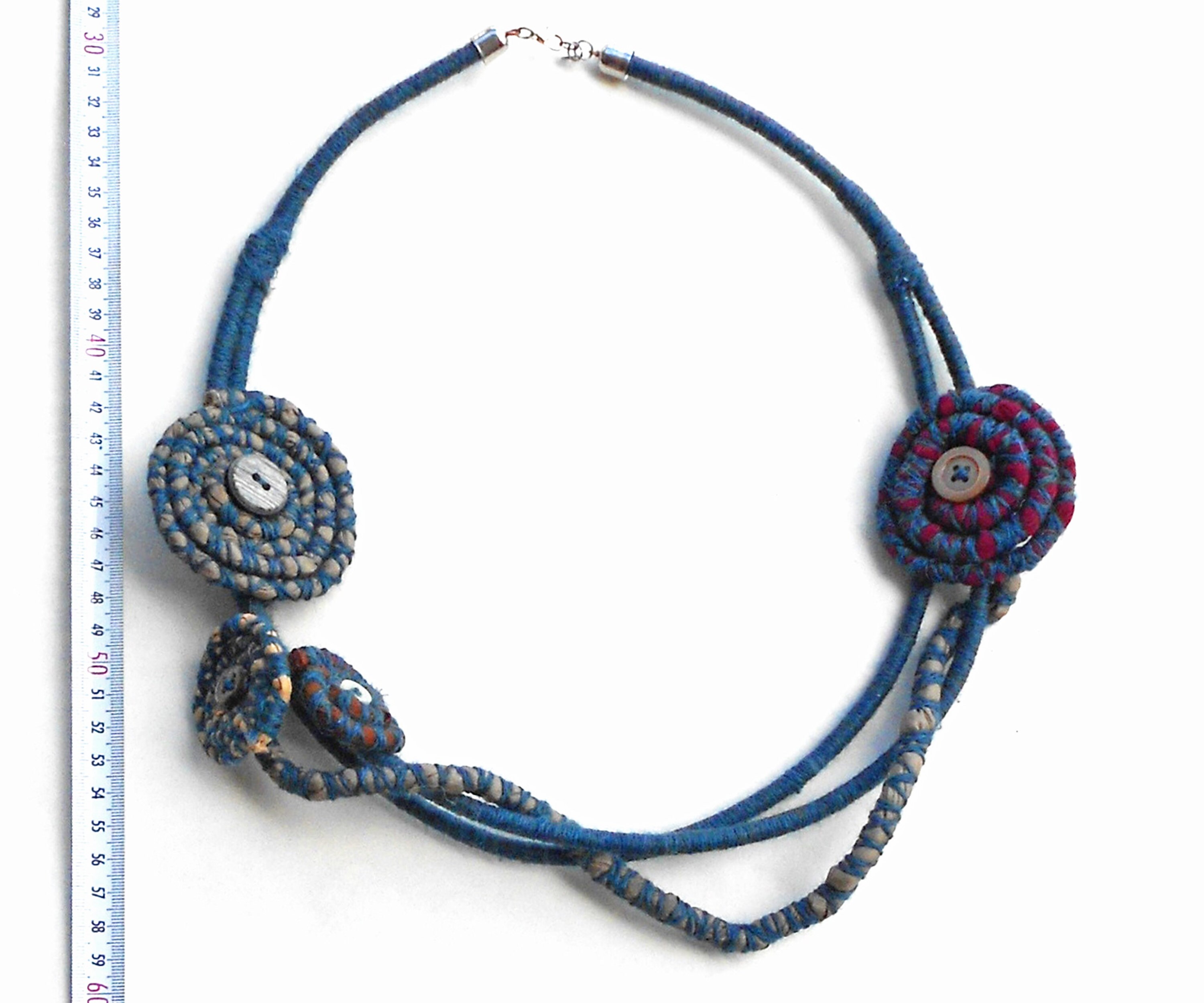 Textile Necklace Fabric Necklaces for Women Zero Waste - Etsy