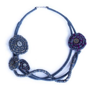 Textile Necklace Fabric Necklaces for Women Zero Waste - Etsy