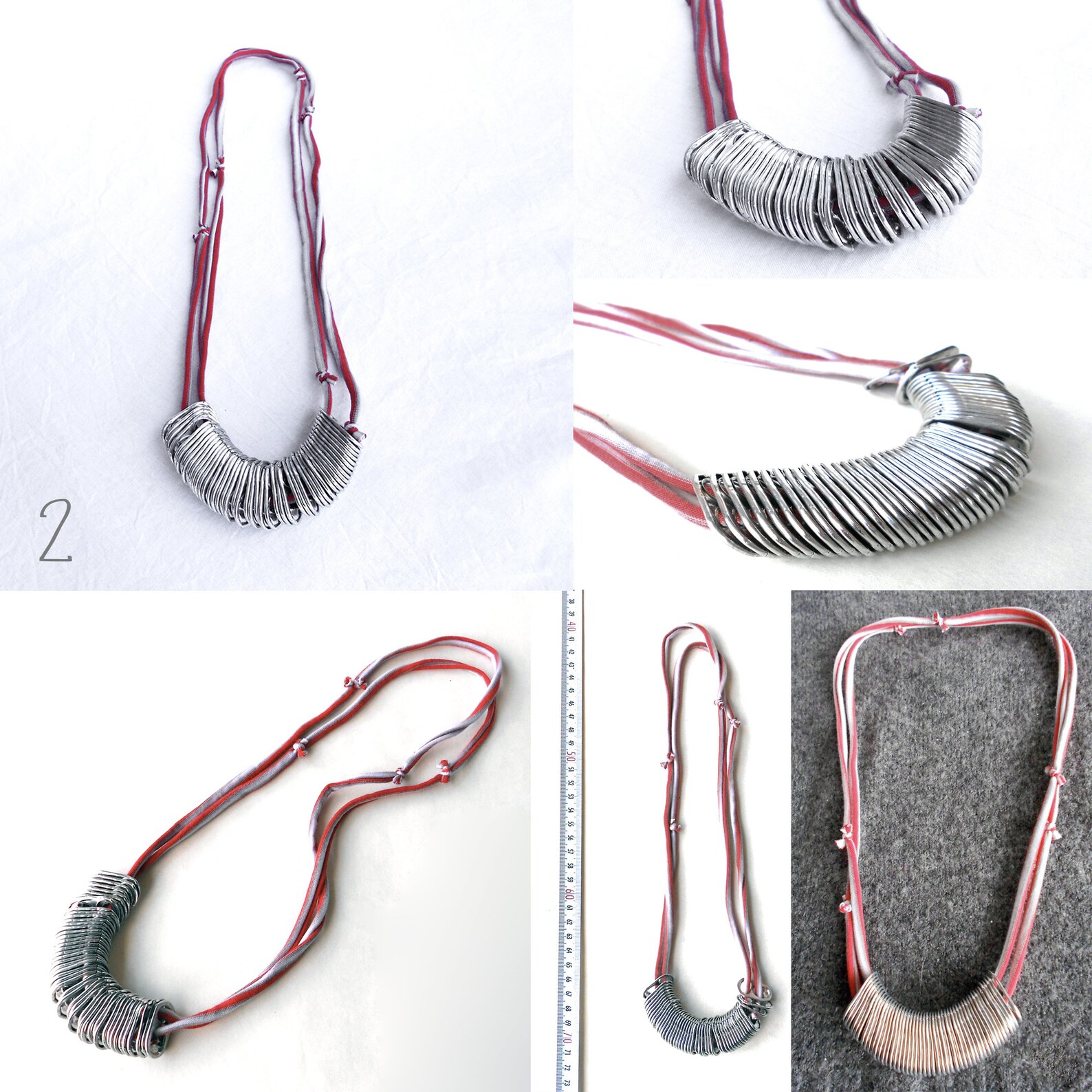 Pull Tabs Textile Necklaces for Women Fabric Necklace - Etsy