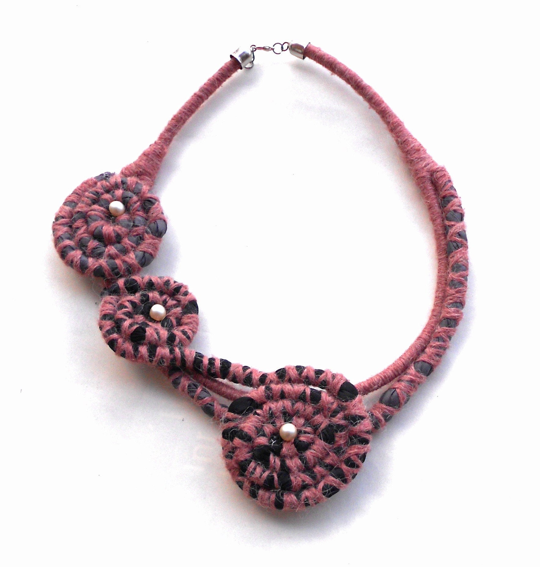 Textile Necklace Fabric Necklaces for Women Zero Waste - Etsy