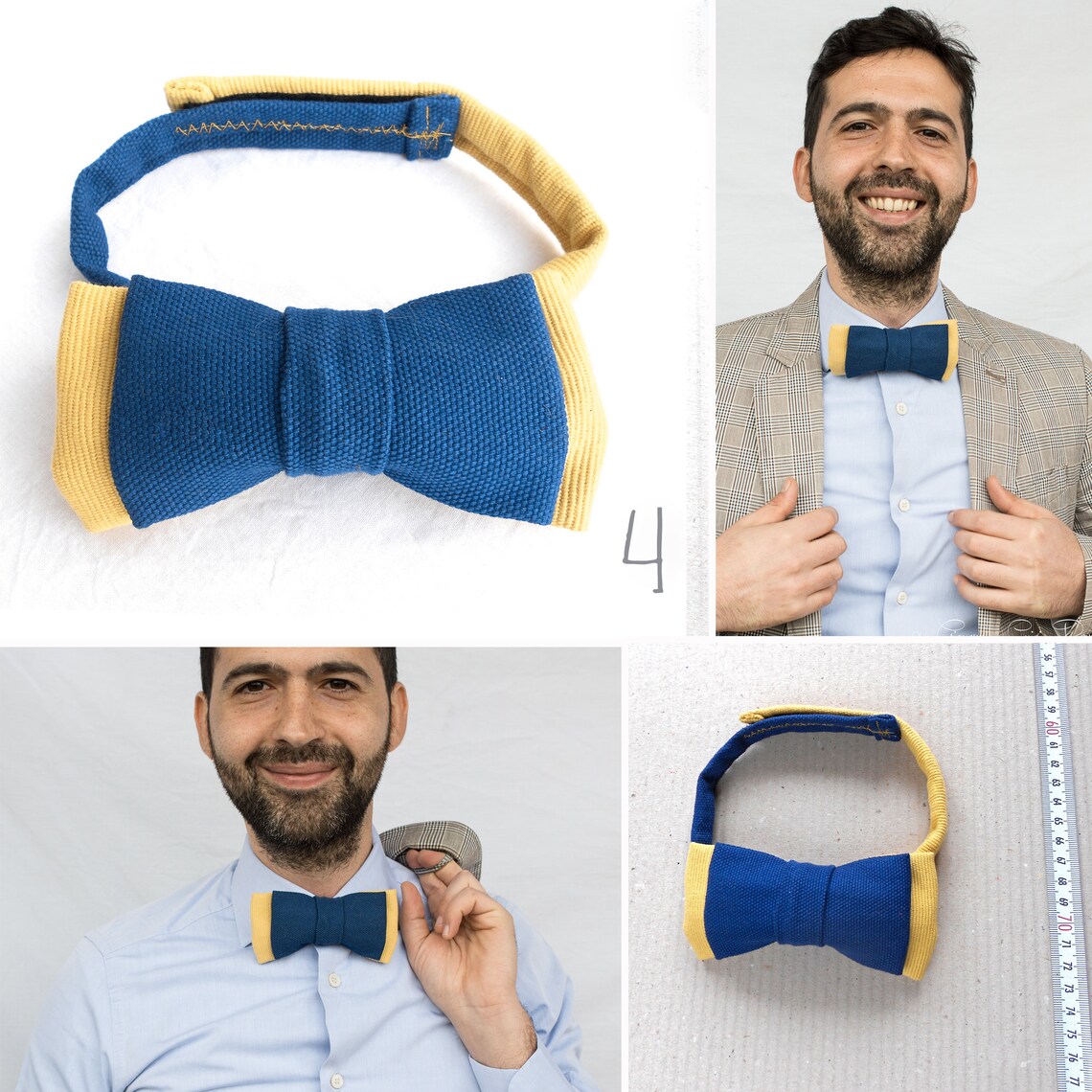Bow Ties for Men Papillon Art From Fabric Scraps - Etsy