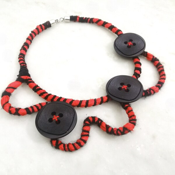 Textile Necklace - Etsy