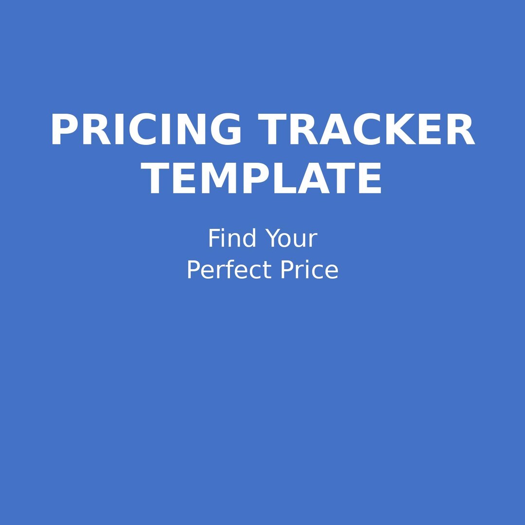 Pricing Tracker Template | Google Sheets Template | Product Price ...