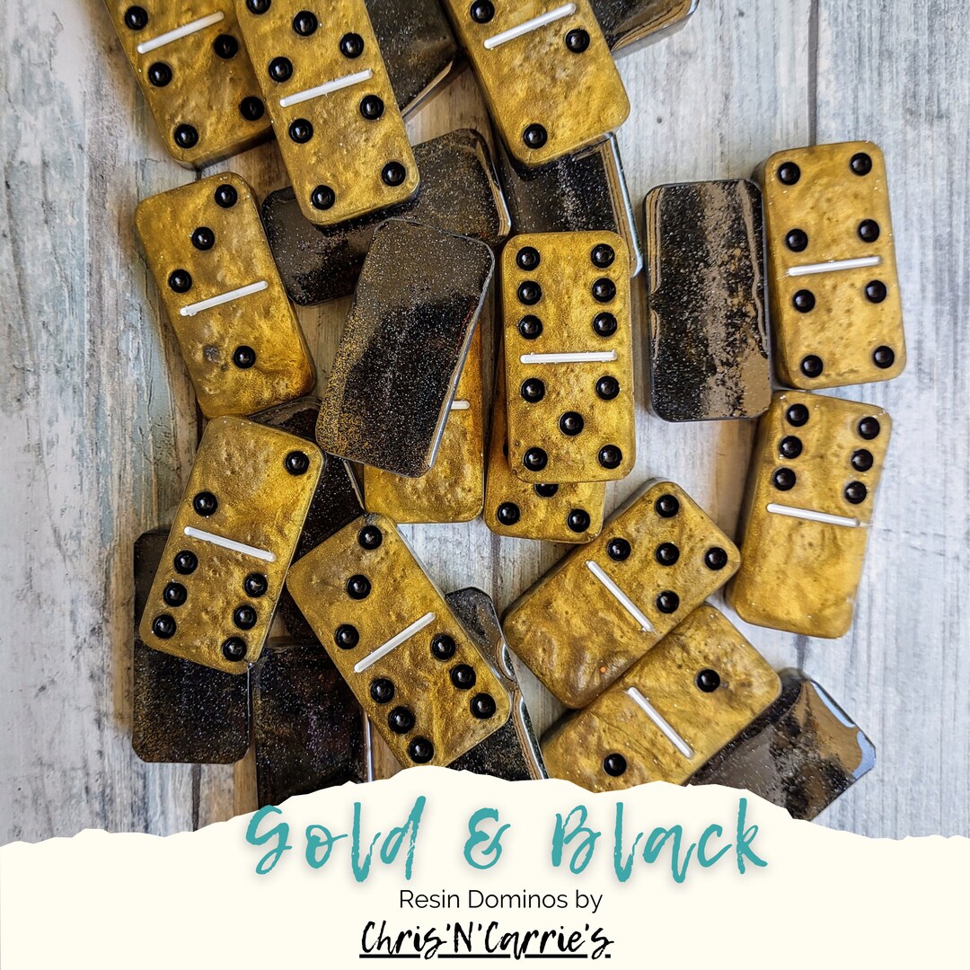 Gold & Black Dominoes by Chris'n'carrie's, Gold and Black Double Six ...
