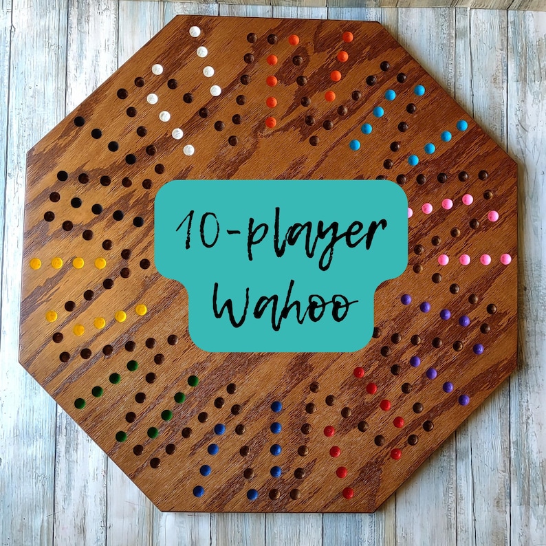 Custom 10-player Wahoo Game Board, Family Game for up to 10 Players ...