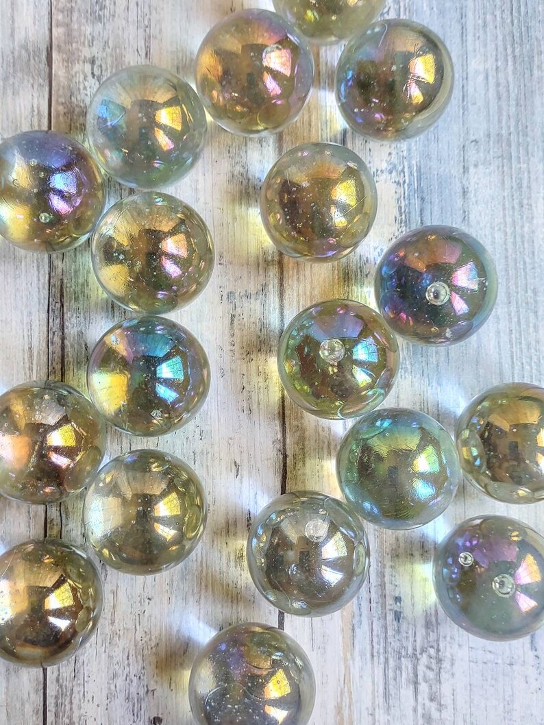 Soap Bubble Marbles 35mm Extra Large Glass Marbles. Clear - Etsy
