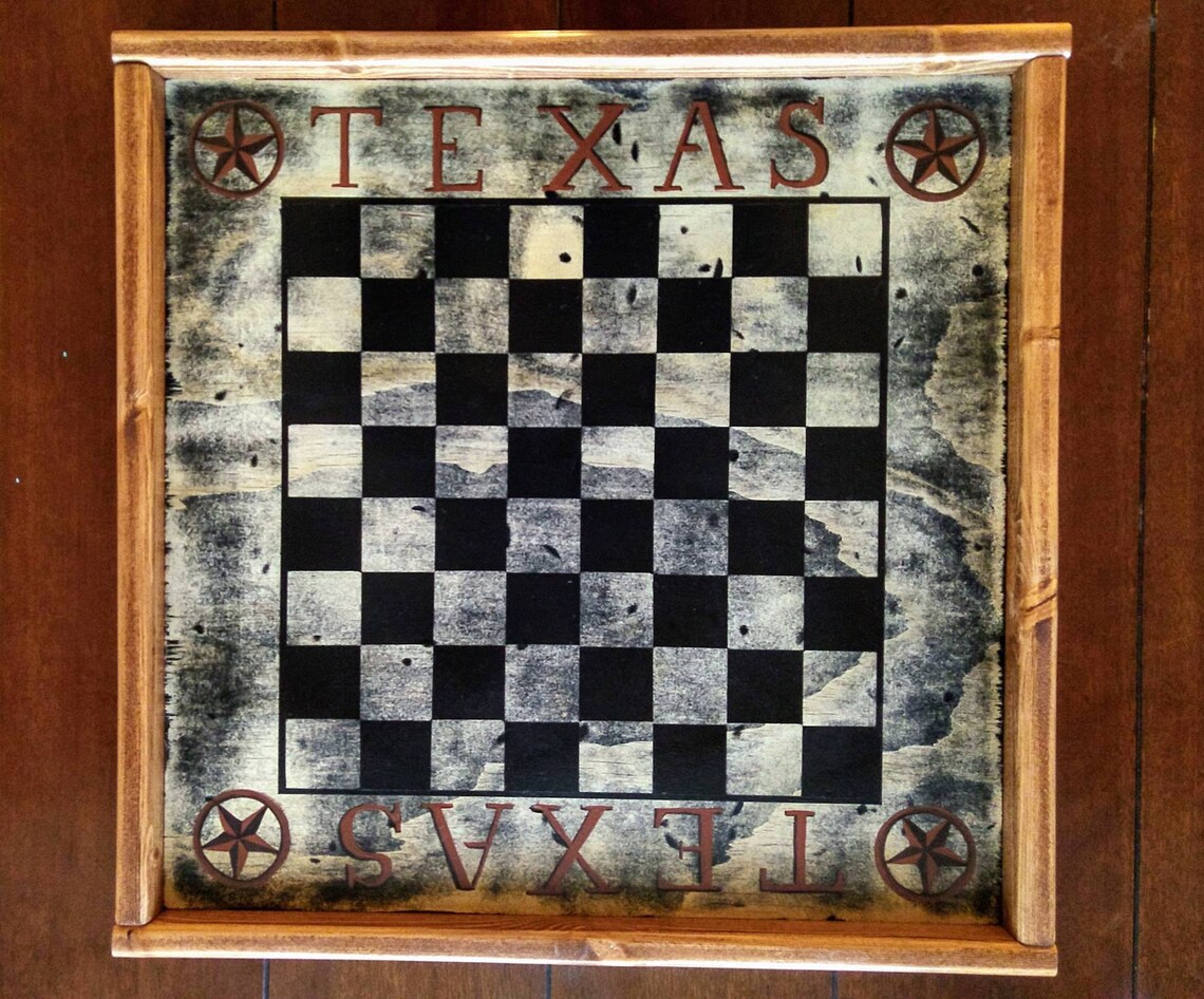Texas Checkers. Large Checker Board Chess Board Re Claimed - Etsy