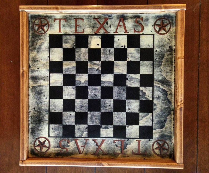 Texas Checkers. Large Checker Board Chess Board Re Claimed - Etsy