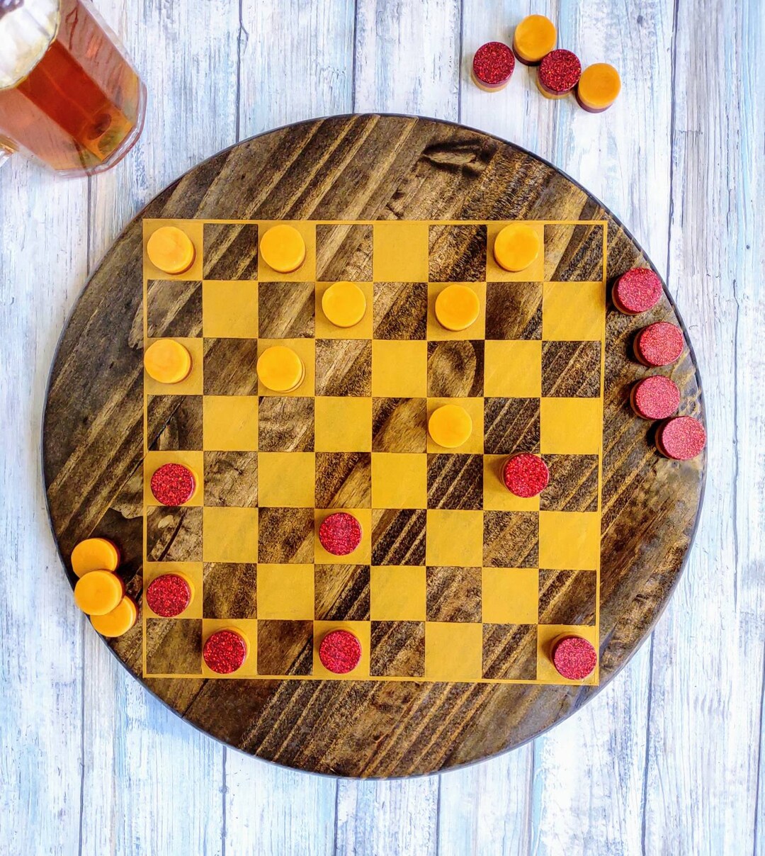 Checkers/chinese Checkers Board Game, Double Side Chinese Checker and ...