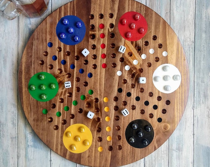 5 Marble Wahoo Game,4/6 Double Side Wahoo, 5 Marble Parcheesi Style ...