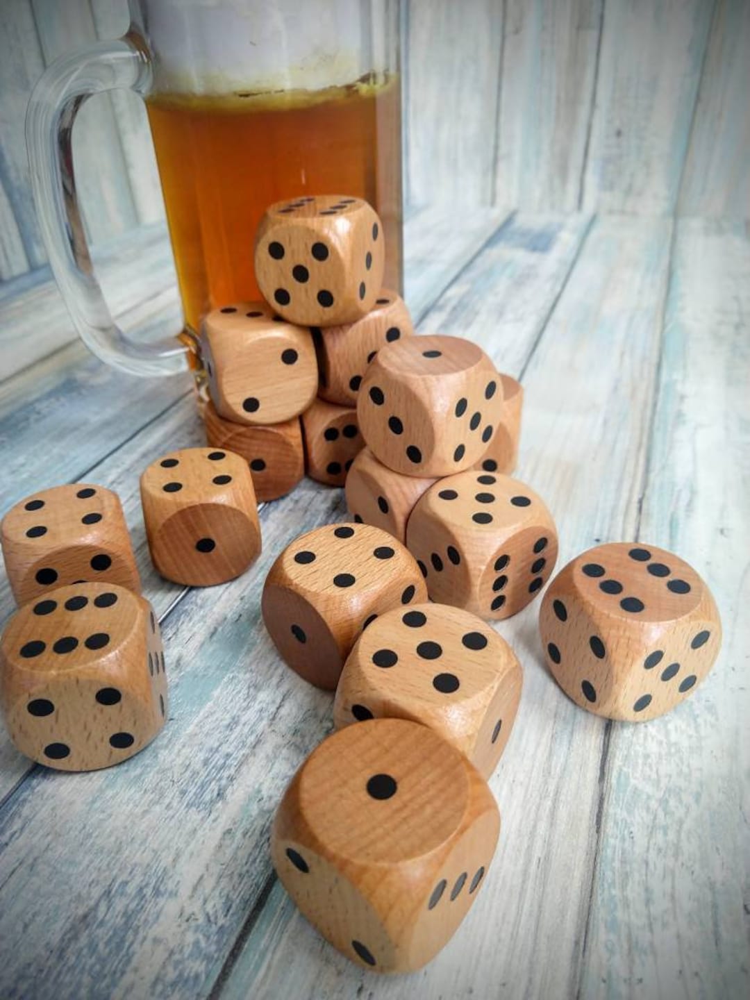 Extra Large Wood Dice, Wood Dice for Dice Games, 35mm Wood Dice ...