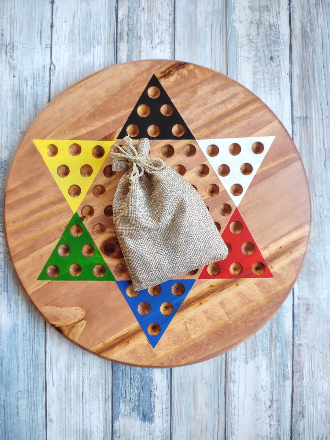 Round Travel Chinese Checkers, 15" Chinese Checkers, Small Chinese ...