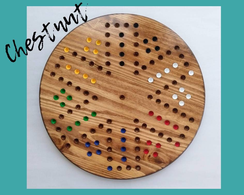 6 Player Wahoo Game Board, Large Round Aggravation Game Board, Wooden ...
