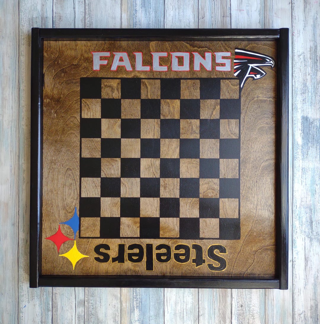 Custom Chess Game Board, Sports Theme Hand-painted Chessboard ...