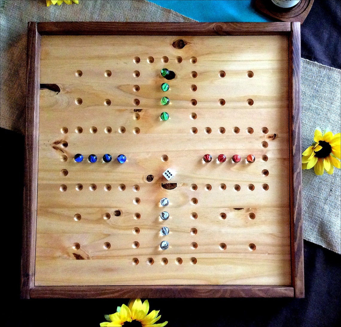 Wahoo game board square framed Wahoo 4 player wahoo board | Etsy