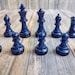 Sapphire & Ruby Chess Set Game Pieces, Standard Size Chess Set Pieces ...
