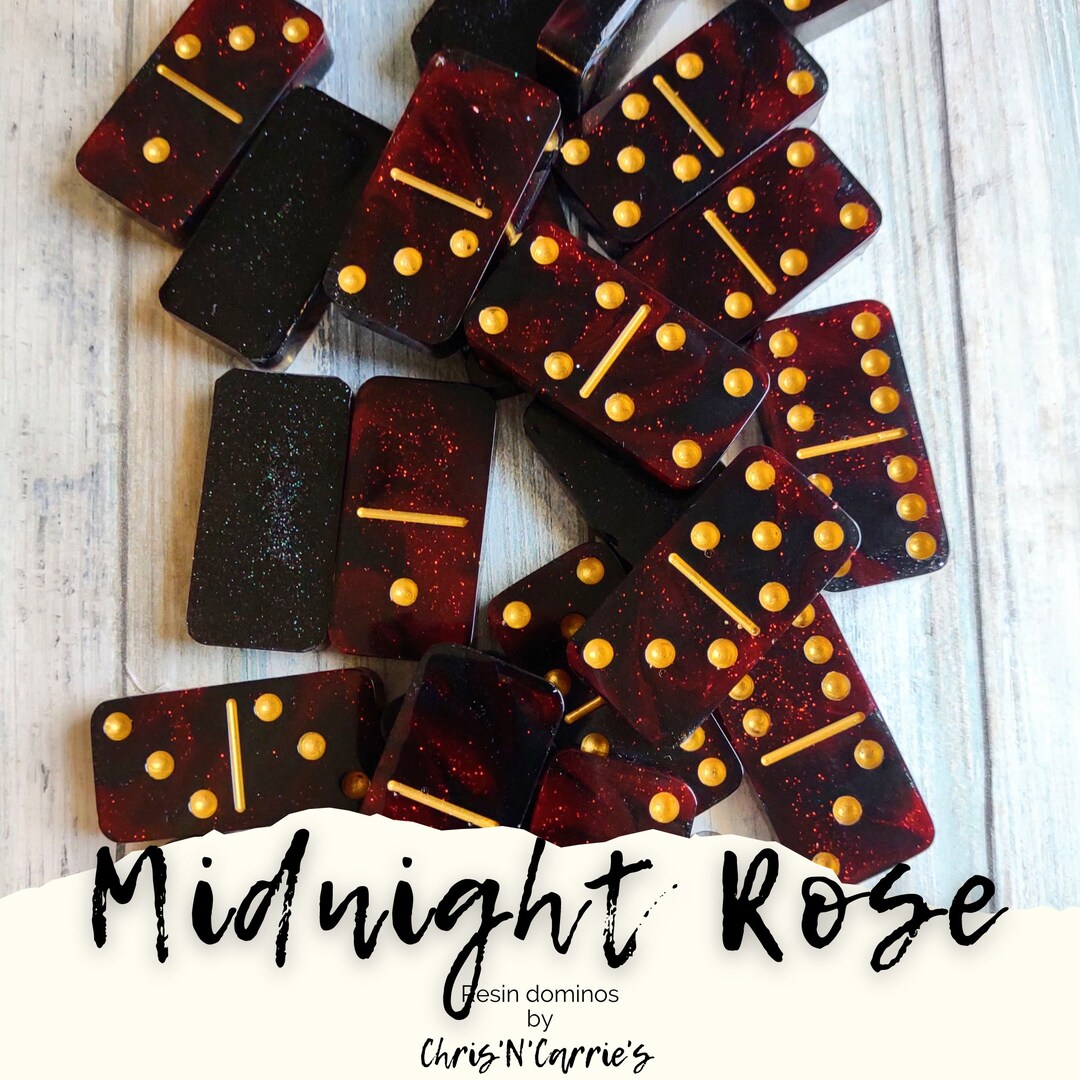 Midnight Rose Domino Set by Chris'n'carrie's , Black, Gold and Red ...