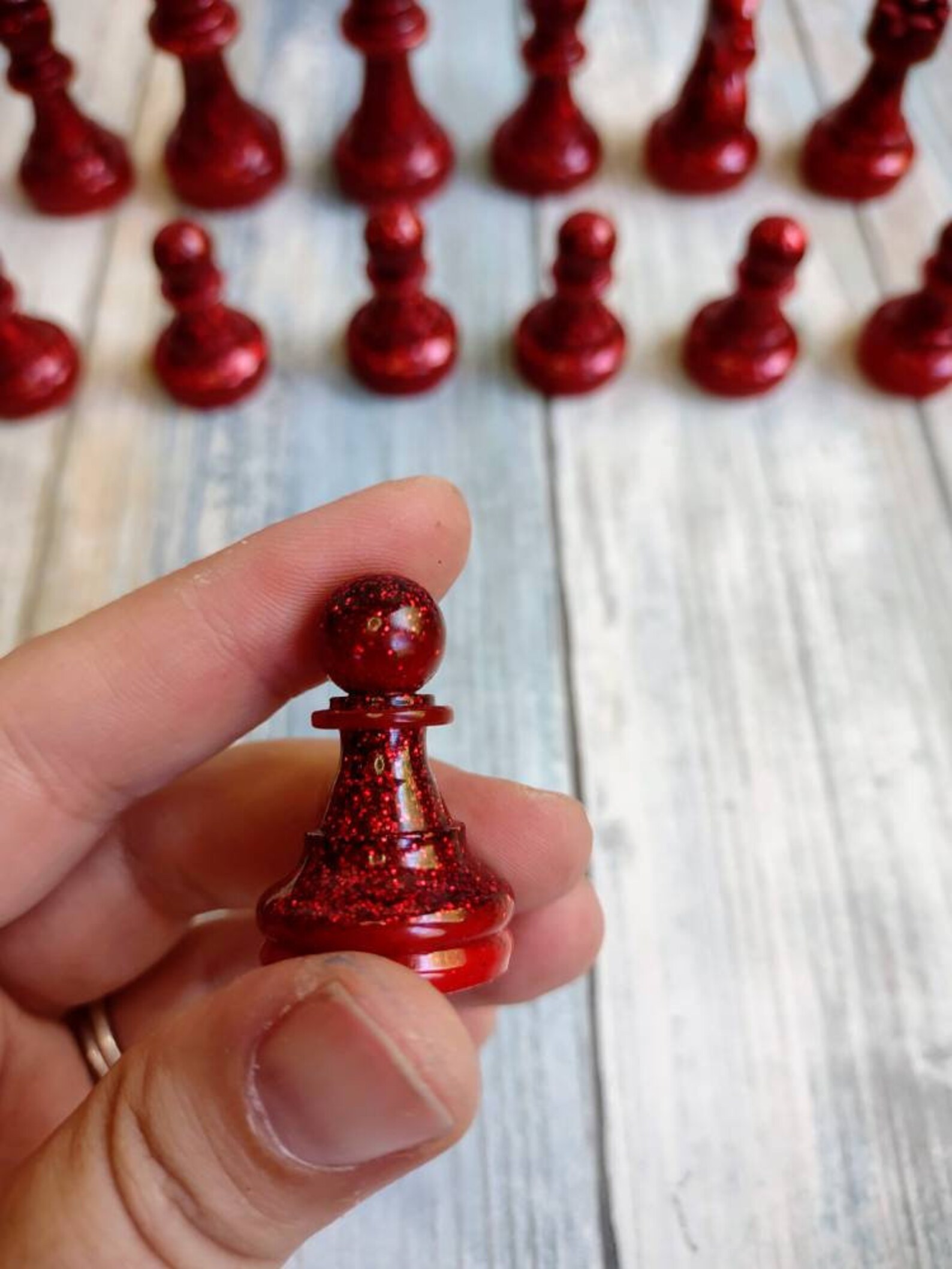 Sapphire & Ruby Chess Set Game Pieces Standard Size Chess Set - Etsy
