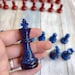 Sapphire & Ruby Chess Set Game Pieces, Standard Size Chess Set Pieces ...