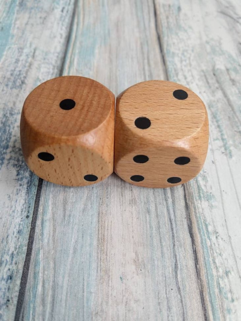 Extra Large Wood Dice, Wood Dice for Dice Games, 35mm Wood Dice ...