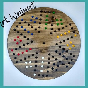 6 Player Wahoo Game Board, Large Round Aggravation Game Board, Wooden ...