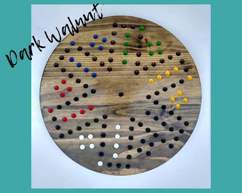 6 Player Wahoo Game Board, Large Round Aggravation Game Board, Wooden ...