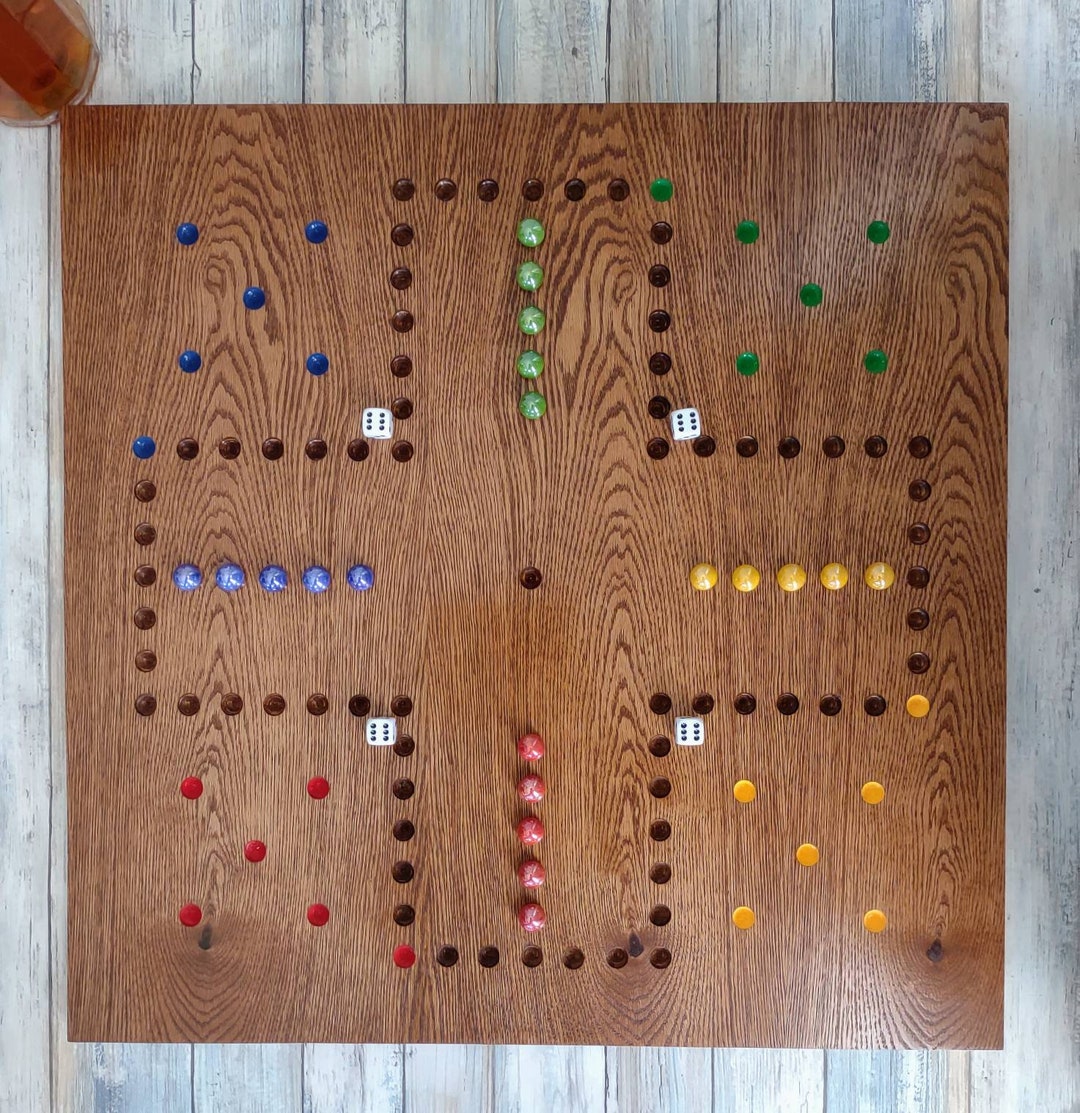 22" Square, 4 Player Wahoo With 5 Marbles per Player, 5 Marble ...