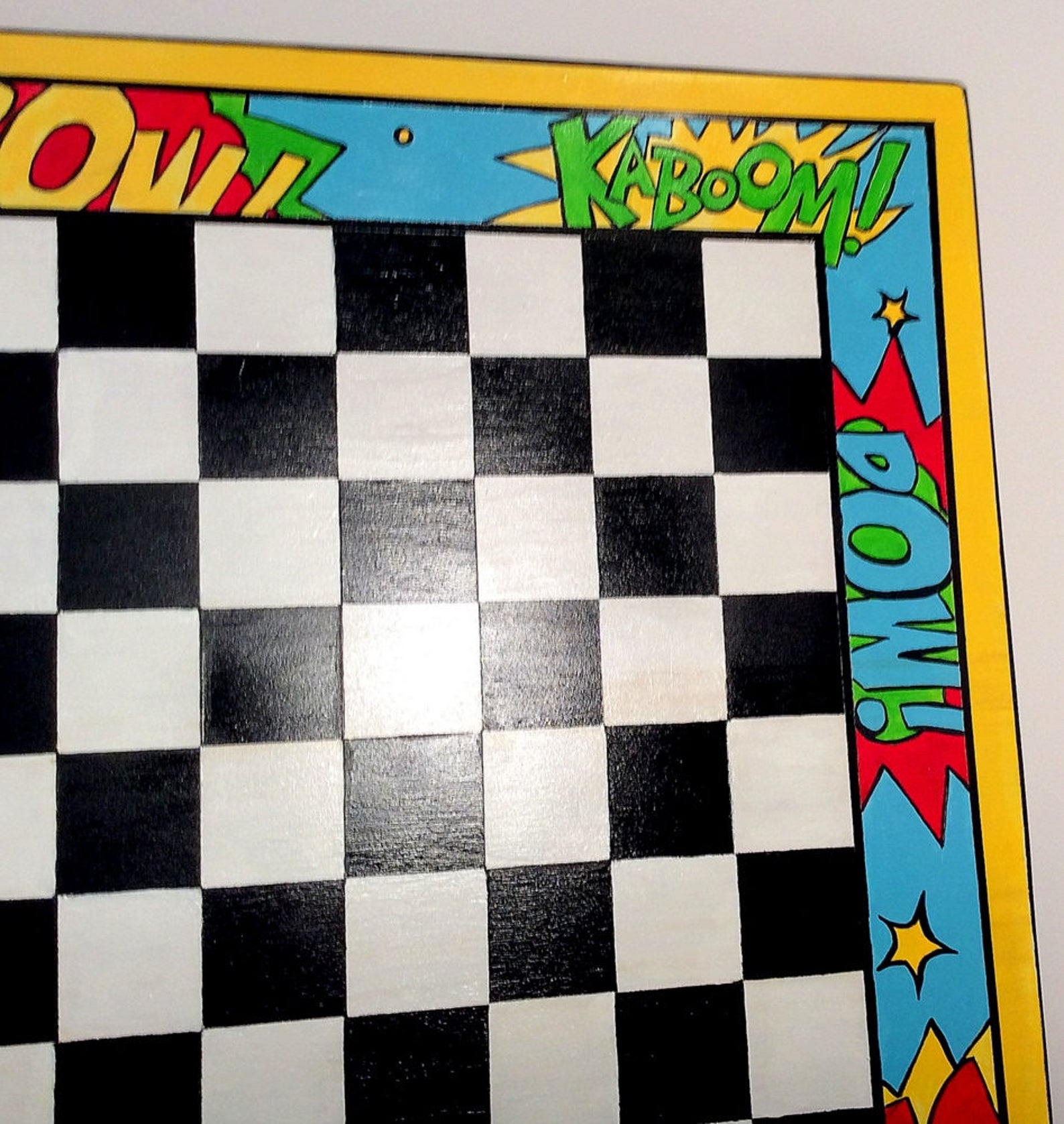 Comic Book Checker Board, Comic Style Game Board, Old School Comic ...