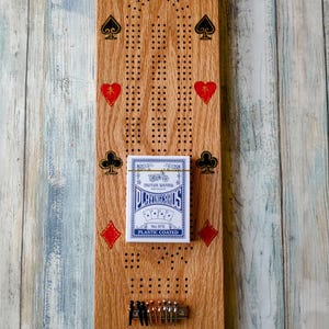 Deluxe,custom Cribbage Game Board With Magnetic Storage. Oak Cribbage ...