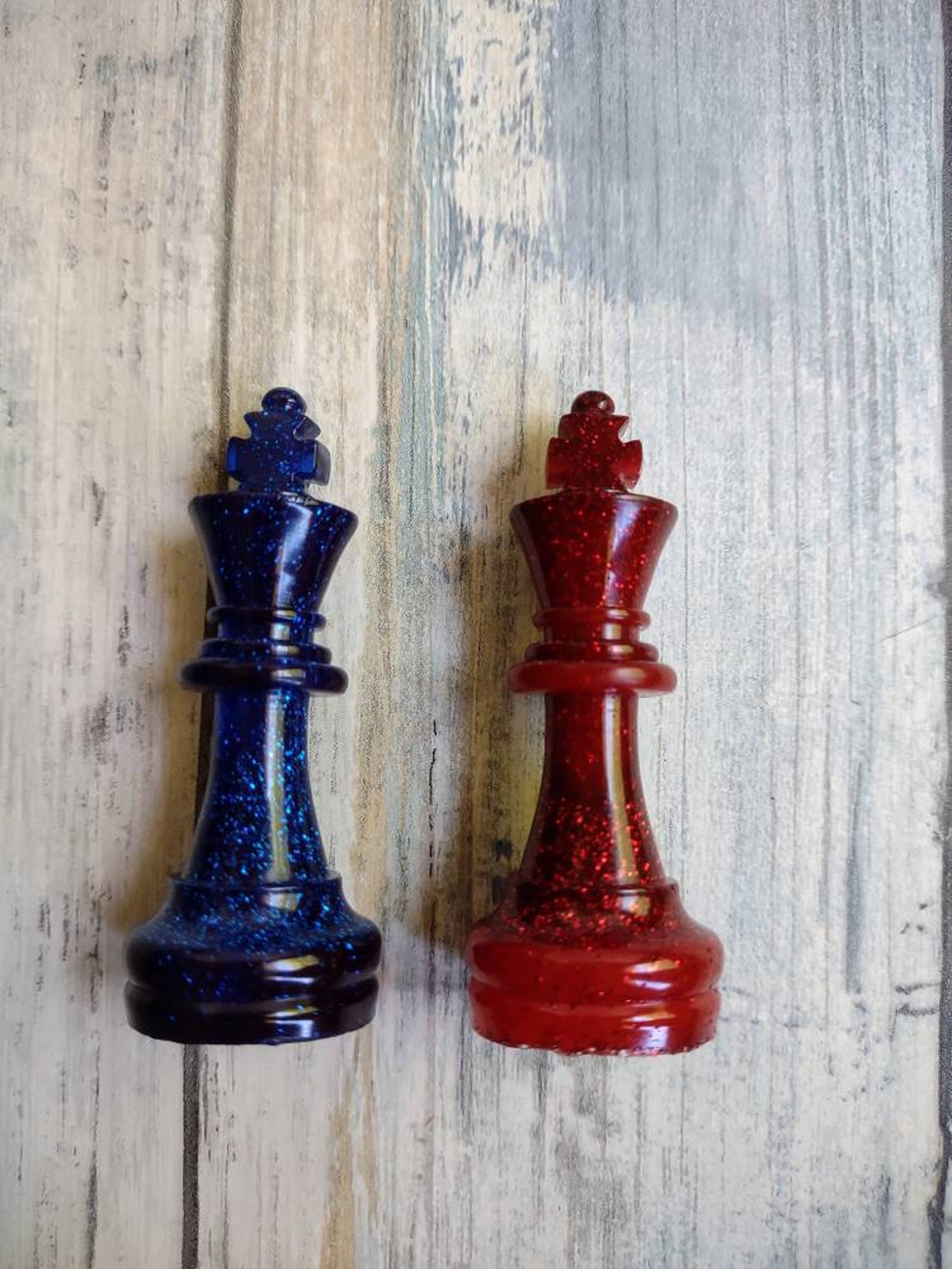 Sapphire & Ruby Chess Set Game Pieces Standard Size Chess Set - Etsy