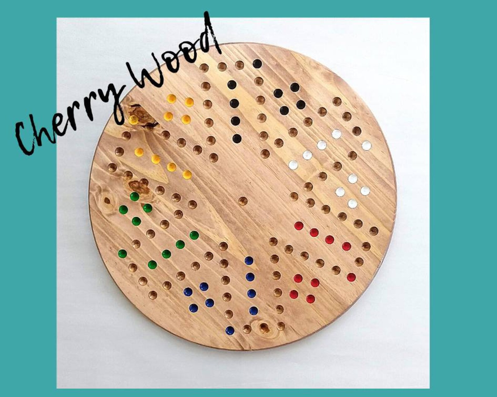 6 Player Wahoo Game Board, Large Round Aggravation Game Board, Wooden ...