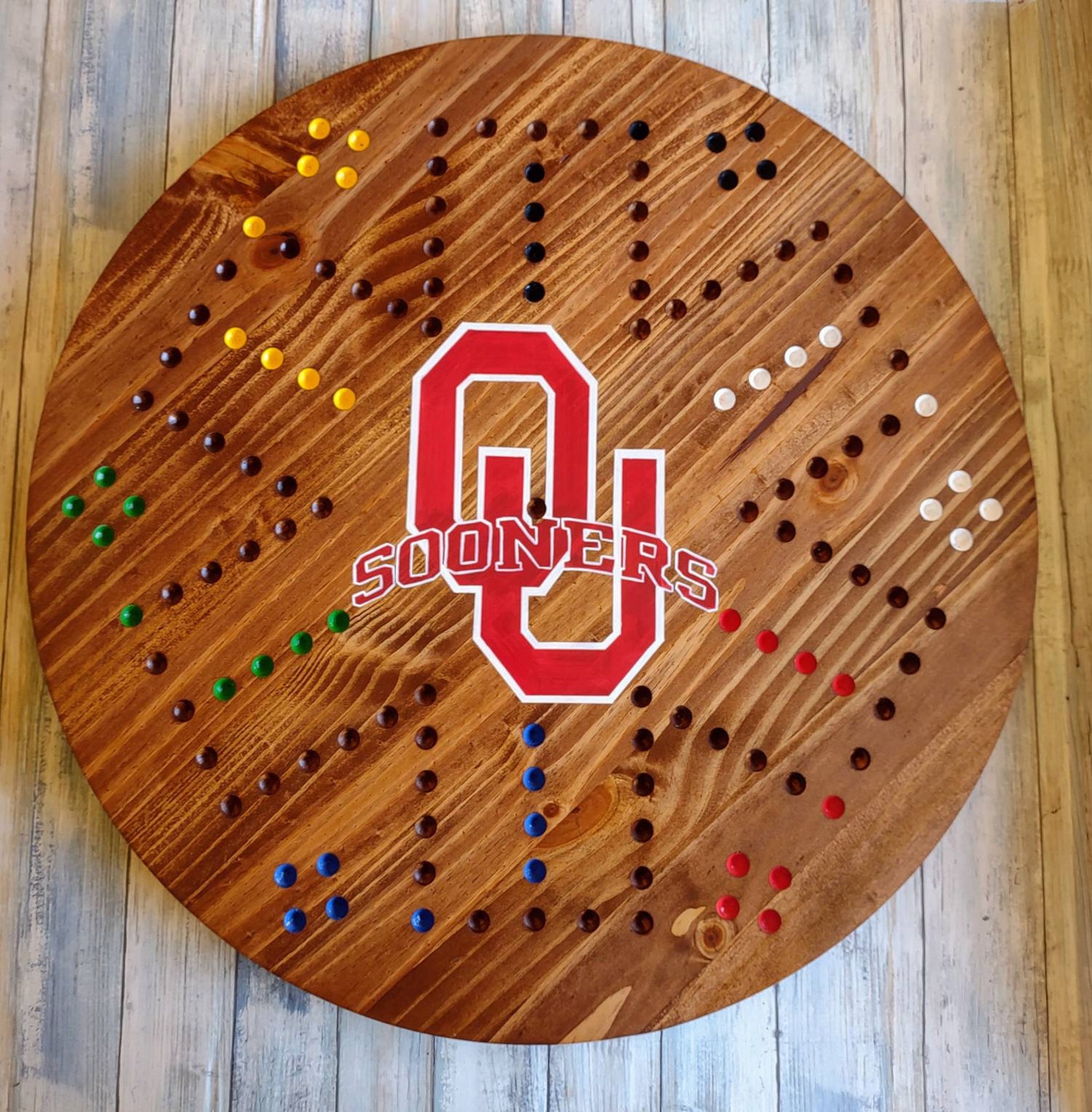 Custom Sports Theme Round Wahoo Game Board, 4 or 6 Player Game Board ...