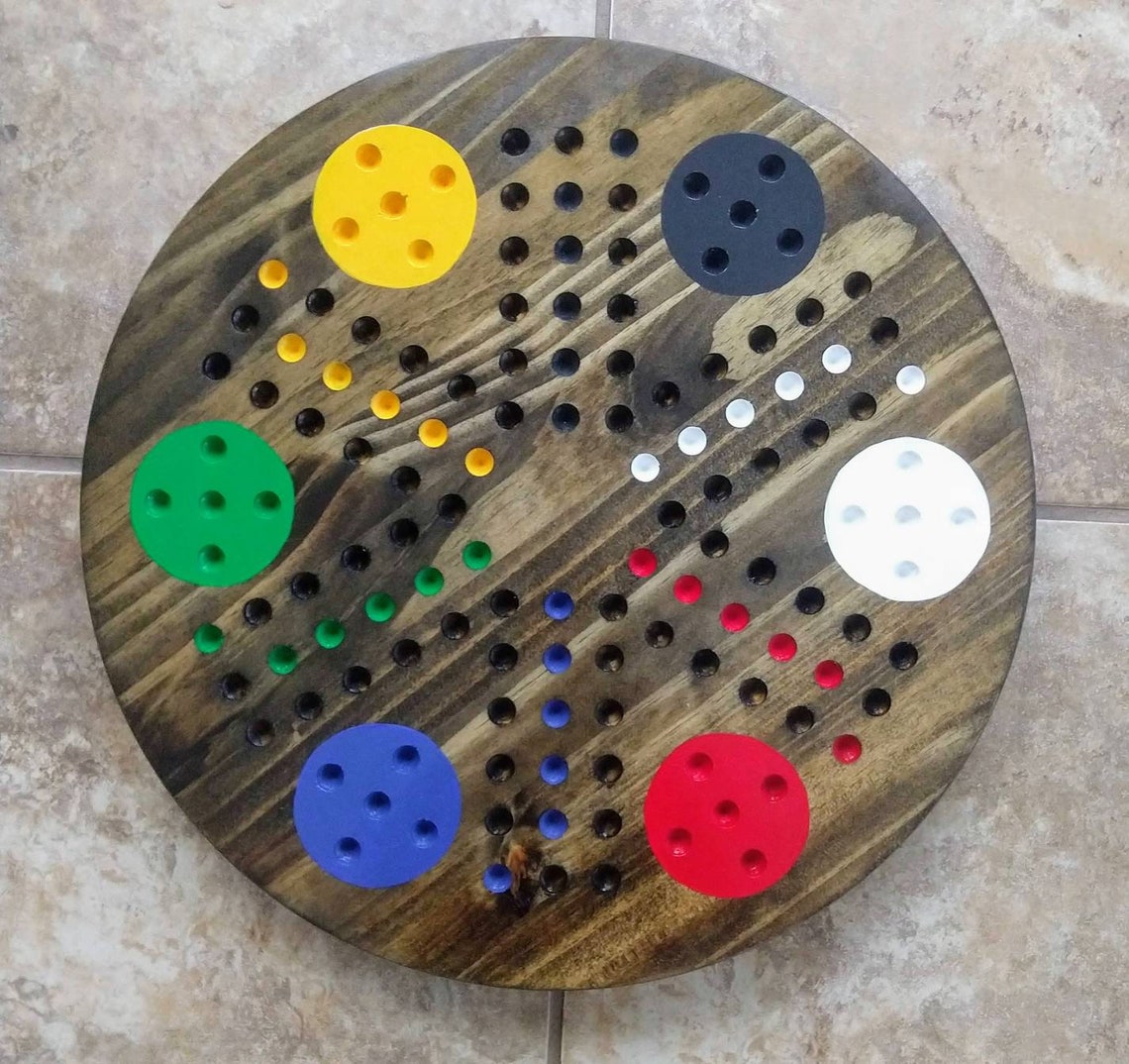 5 marble wahoo game4/6 double side wahoo 5 marble parcheesi | Etsy