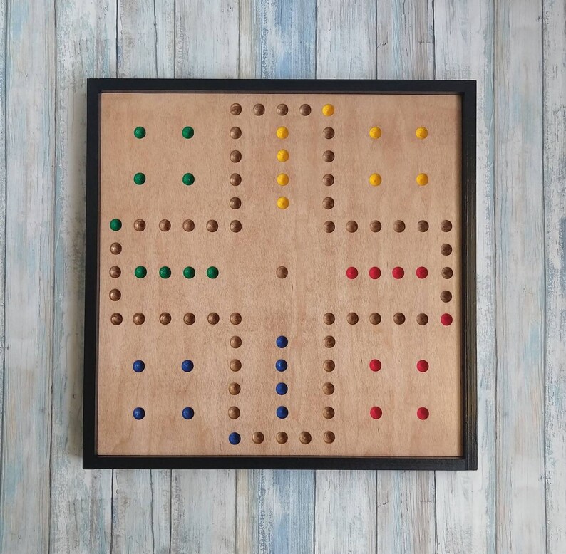 Wahoo Game Board 4 Player Wahoo Game With Checker Board - Etsy