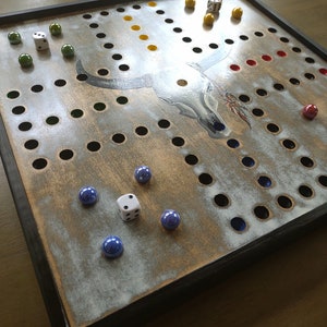 Rustic Wahoo, Bull Skull Wahoo Game Board, 4-player Aggravation With ...