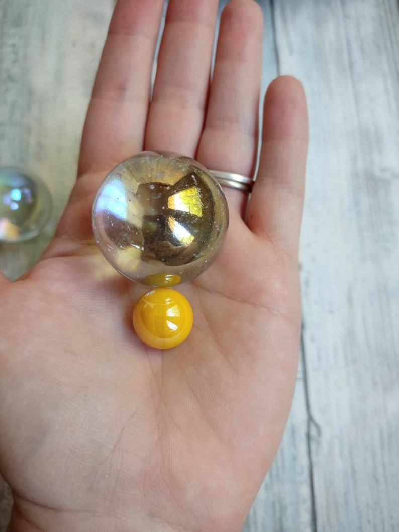 Soap Bubble Marbles 35mm Extra Large Glass Marbles. Clear - Etsy