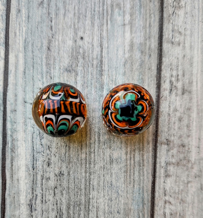 Rinky-dink Glass Marbles, 22mm Collector Marbles, Abstract Swirl ...