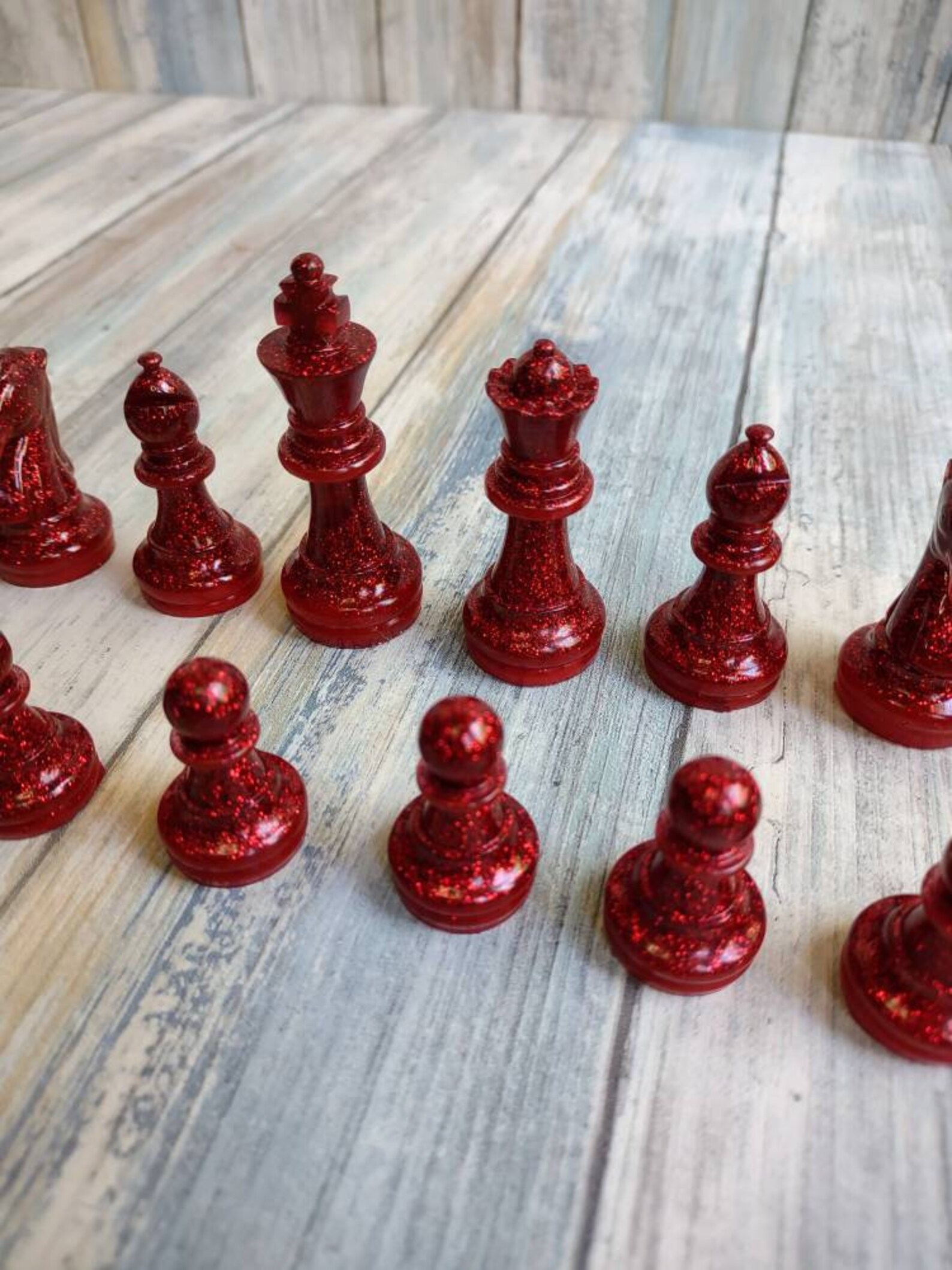 Sapphire & Ruby Chess Set Game Pieces Standard Size Chess Set - Etsy