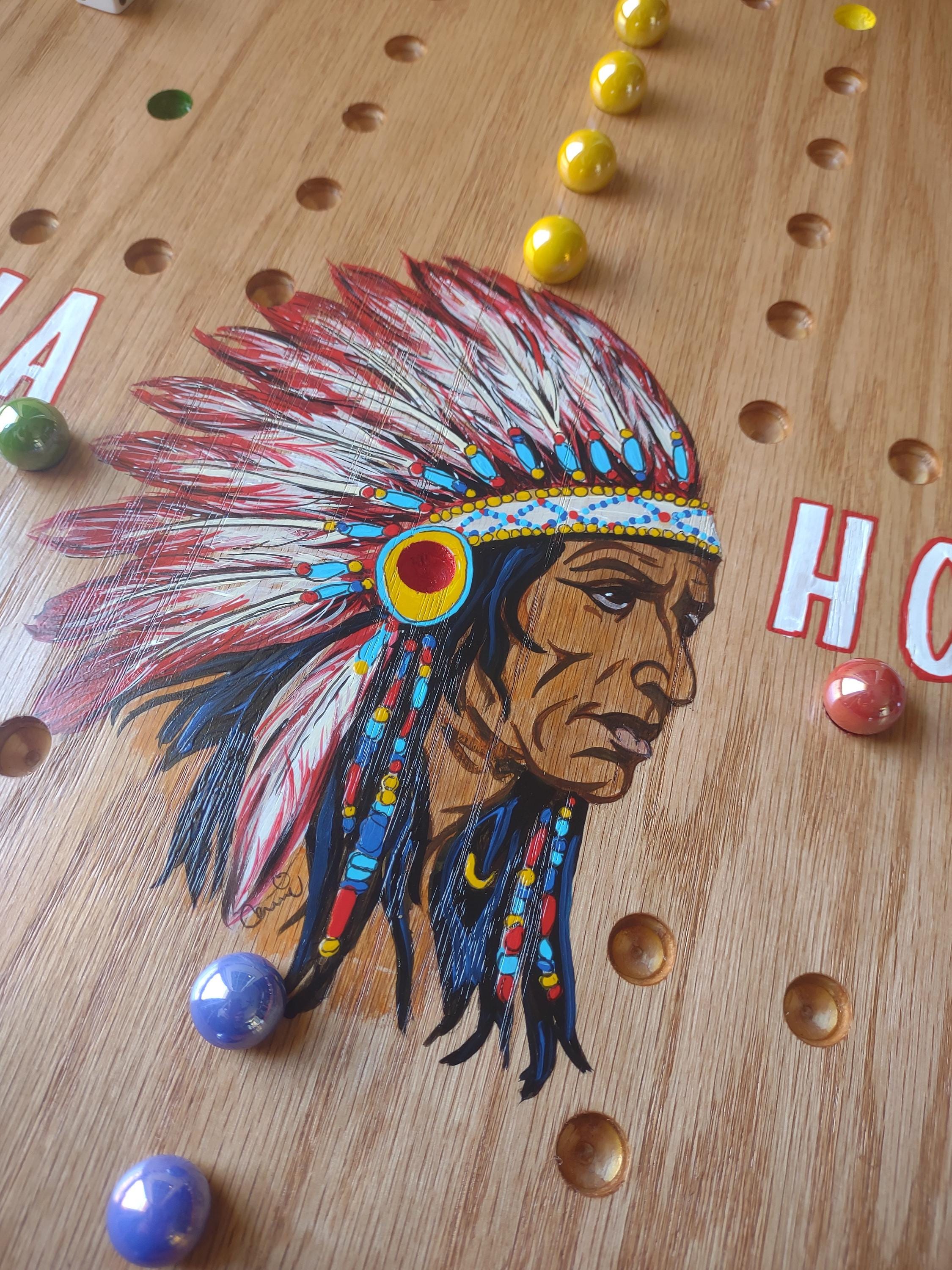 Retro-style Wahoo Game – Hand-painted Wooden Board, Wahoo Game Board ...
