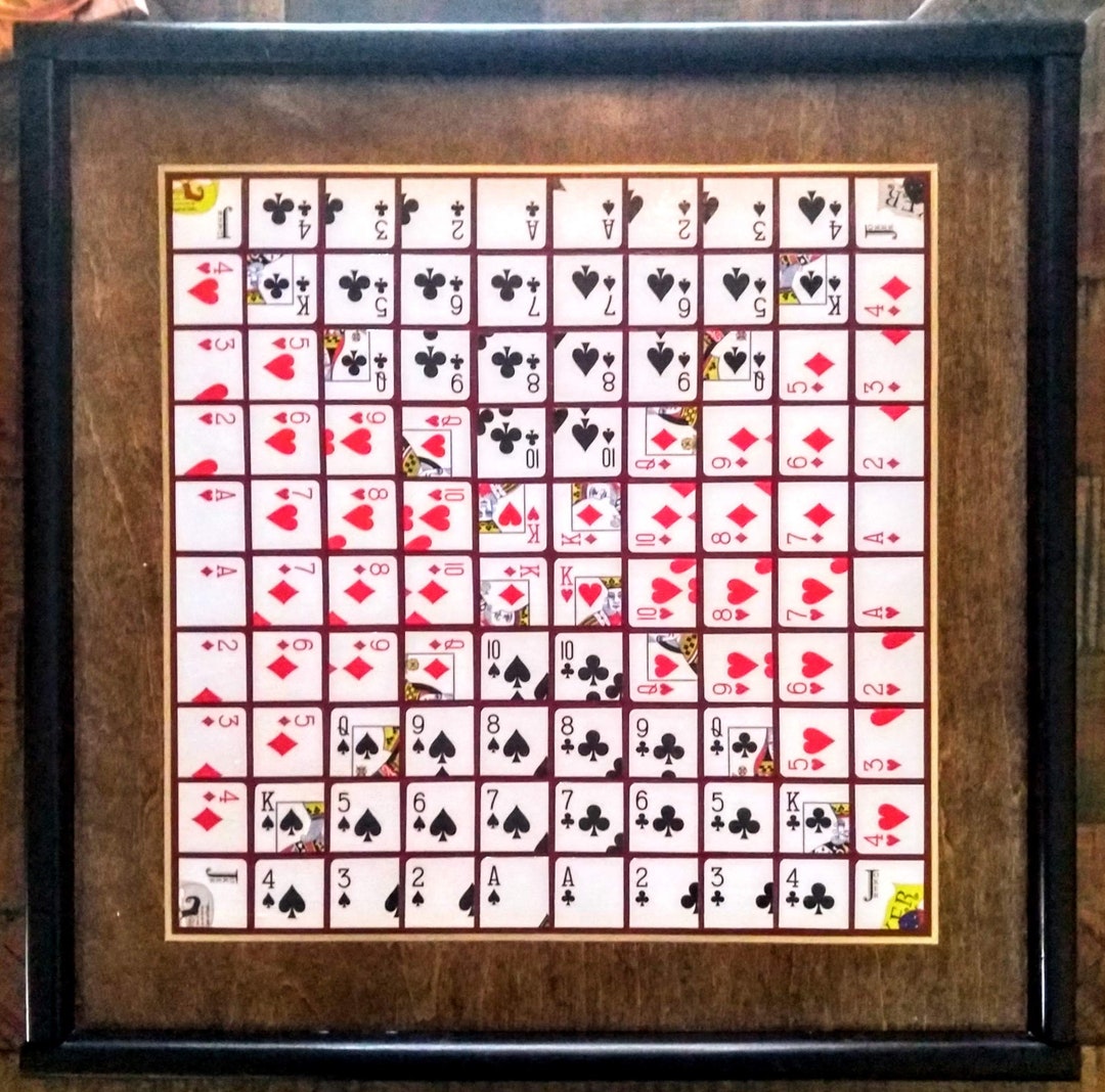 One Eyed Jack Game Board, Playing Cards Game Board, Hand Made One Eyed ...