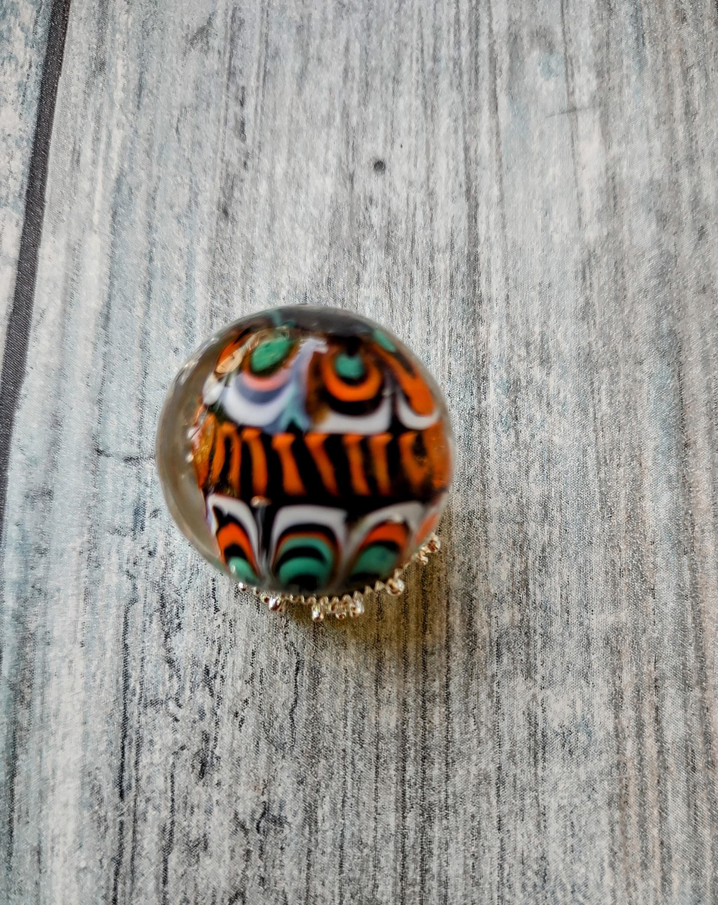 Rinky-dink Glass Marbles, 22mm Collector Marbles, Abstract Swirl ...