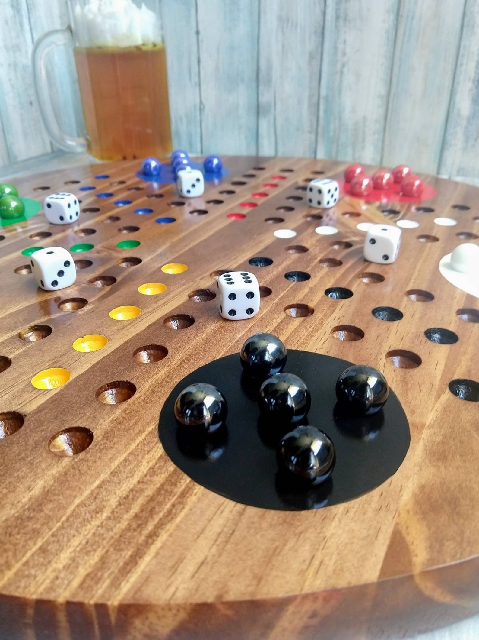 5 Marble Wahoo Game,4/6 Double Side Wahoo, 5 Marble Parcheesi Style ...