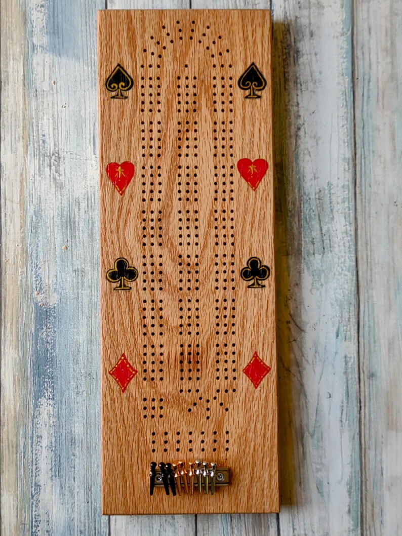 Deluxe,custom Cribbage Game Board With Magnetic Storage. Oak Cribbage ...