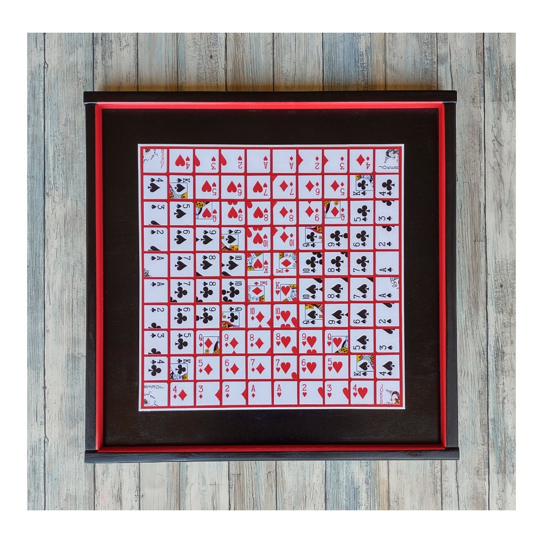 One Eyed Jack Game Board, Playing Cards Game Board, Hand Made One Eyed ...